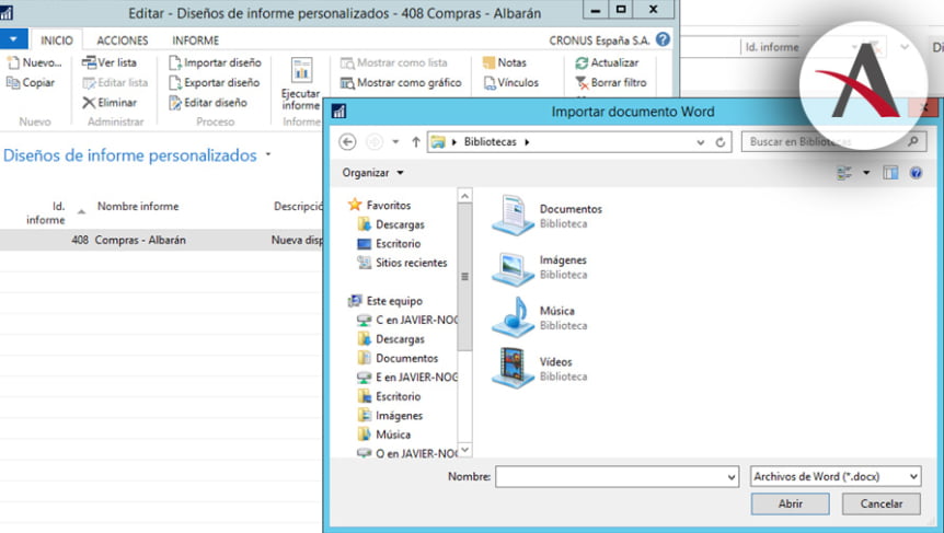 Diseños personalizados y Word Layouts en Dynamics NAV
